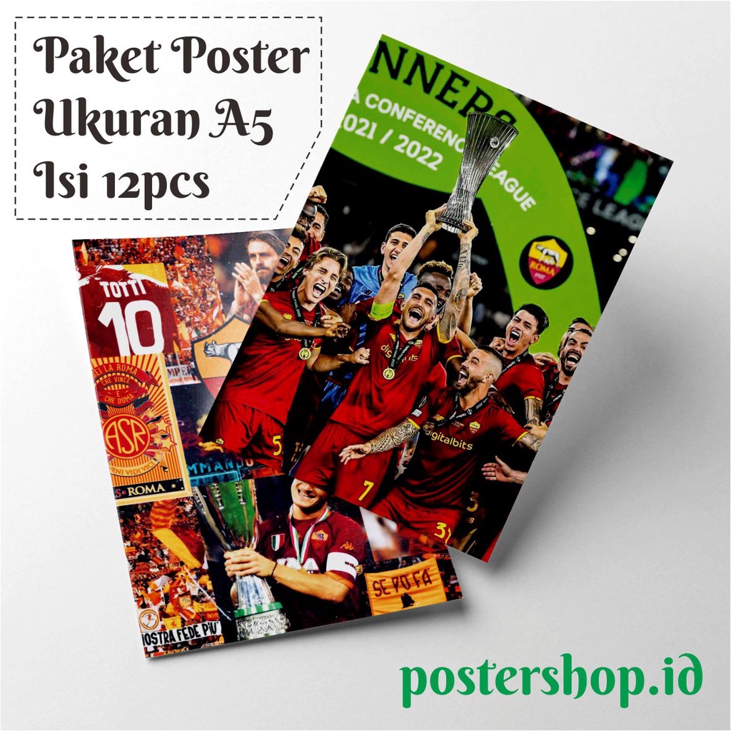Jual Poster Bola As Roma (ISI 12PCS ) | Shopee Indonesia