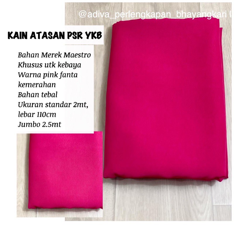 Jual KAIN PSR YKB BHAYANGKARI WARNA PINK FANTA KEMERAHAN 2M/2,5M/3M ...