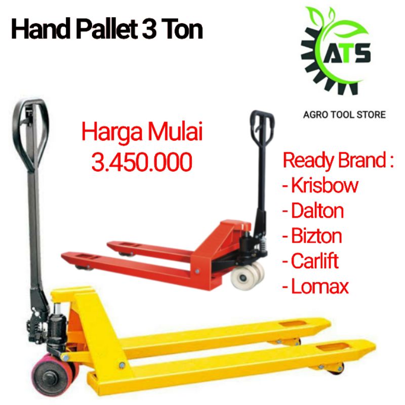 Jual Hand Pallet 3Ton Car Lift Dalton Lomax 3 Ton Alat Angkut Barang ...