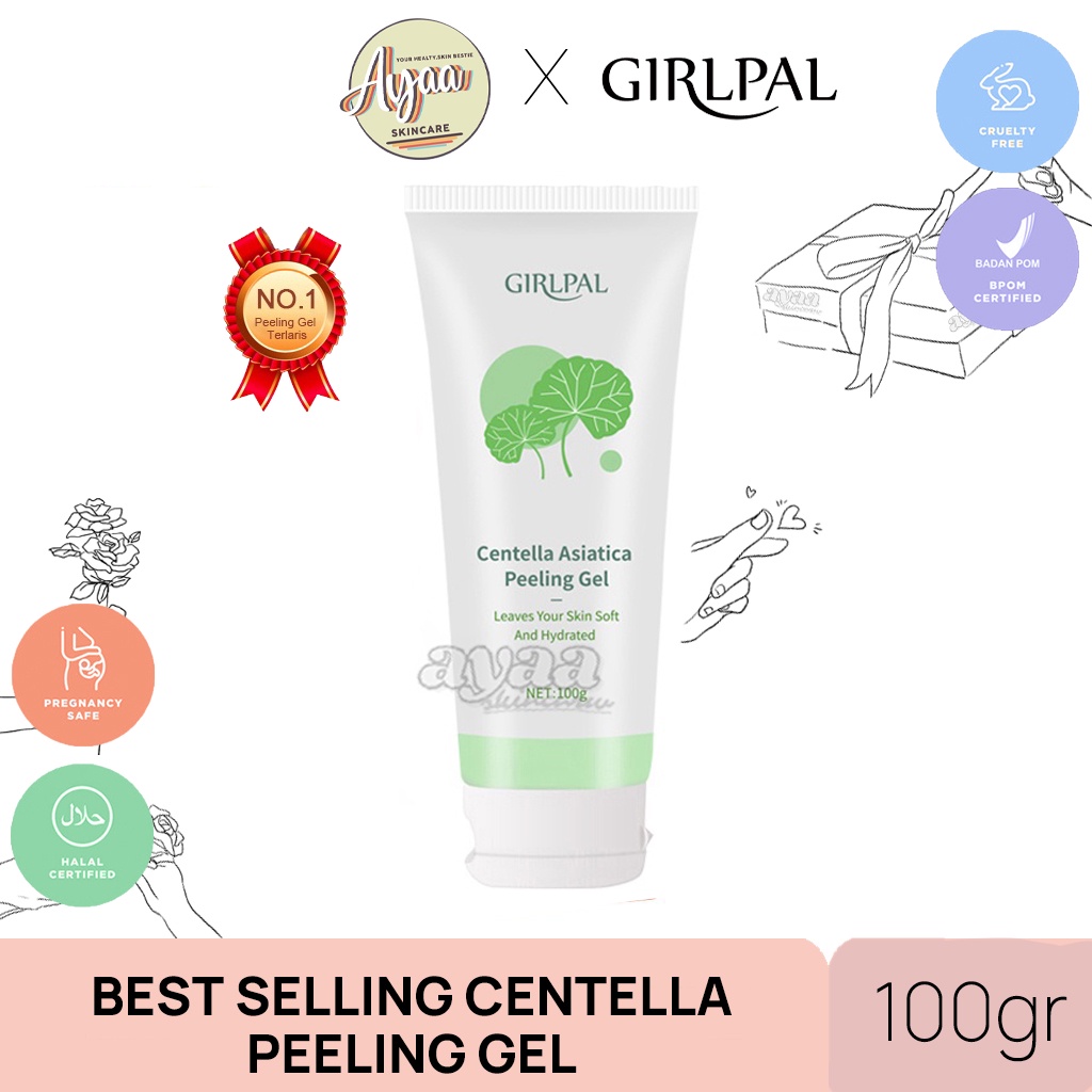 Jual BPOM GIRLPAL CENTELLA ASIATICA PEELING GEL 100G FACIAL GLOWING BLACKHEAD CLEANER BODY ...