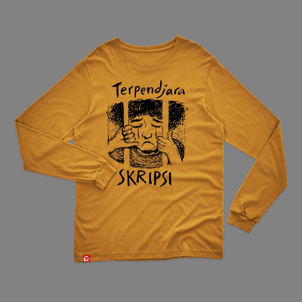 Jual GOTROY | Kaos "Terpenjara Skripsi" | Kuning | Shopee Indonesia