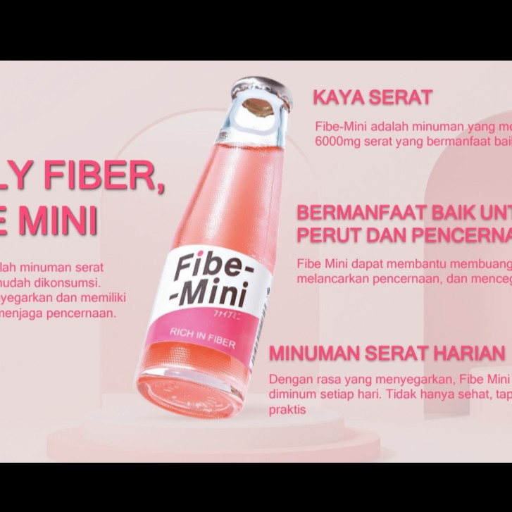 Jual fibe mini minuman serat fiber by pocari karton isi 24 botol ...