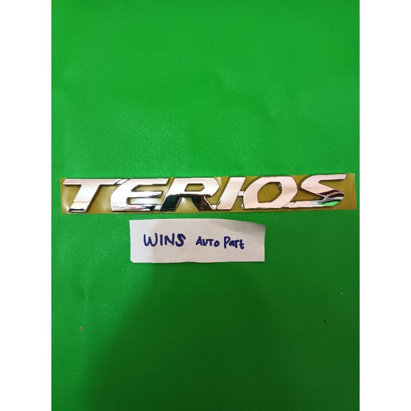 Jual emblem logo bagasi tulisan TERIOS CHROME Original | Shopee Indonesia