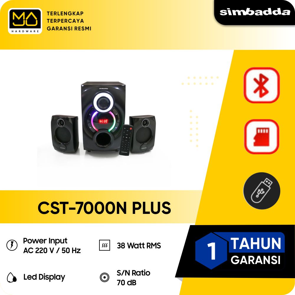 Jual Speaker Bluetooth Simbadda CST 7000N+ Subwoofer Bass Power LED ...