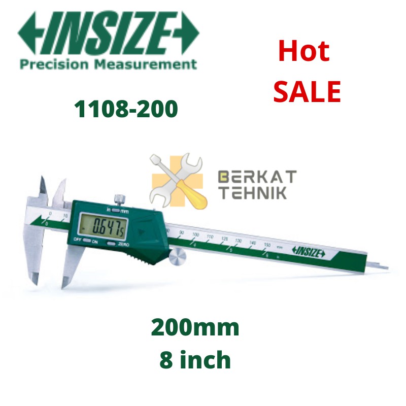 Jual Insize Jangka Sorong Digital 1108 Sigmat Digital Caliper 8 inch 200mm | Shopee Indonesia