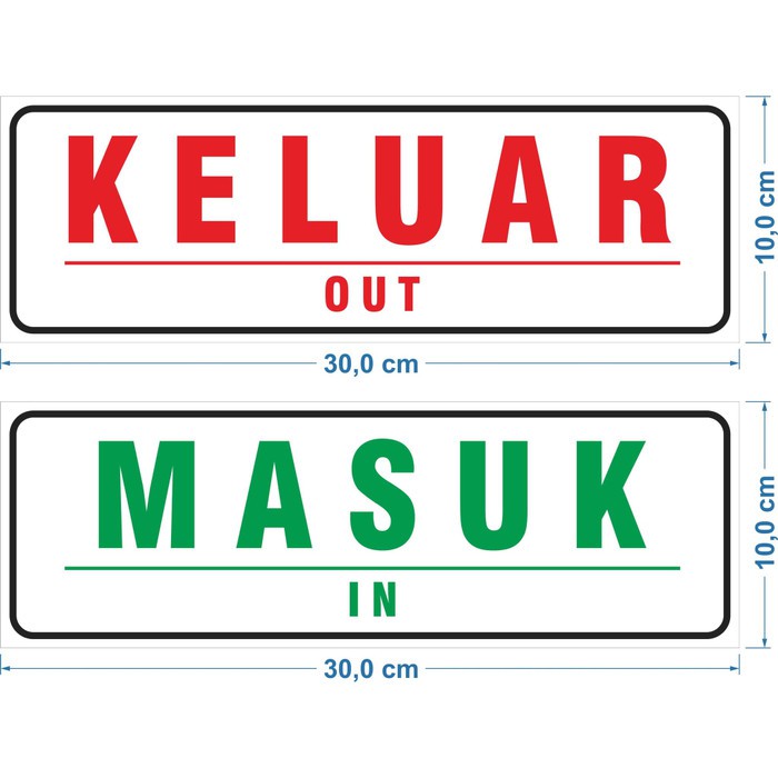 Jual STIKER VINYL KELUAR MASUK / IN OUT | Shopee Indonesia