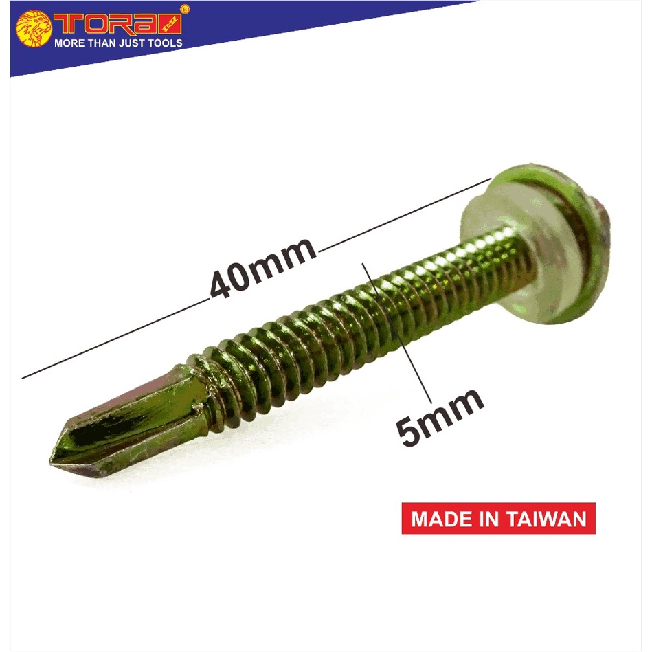 Jual TORA Baut Roofing 40 MM - Baut Ruping - TAIWAN | Shopee Indonesia