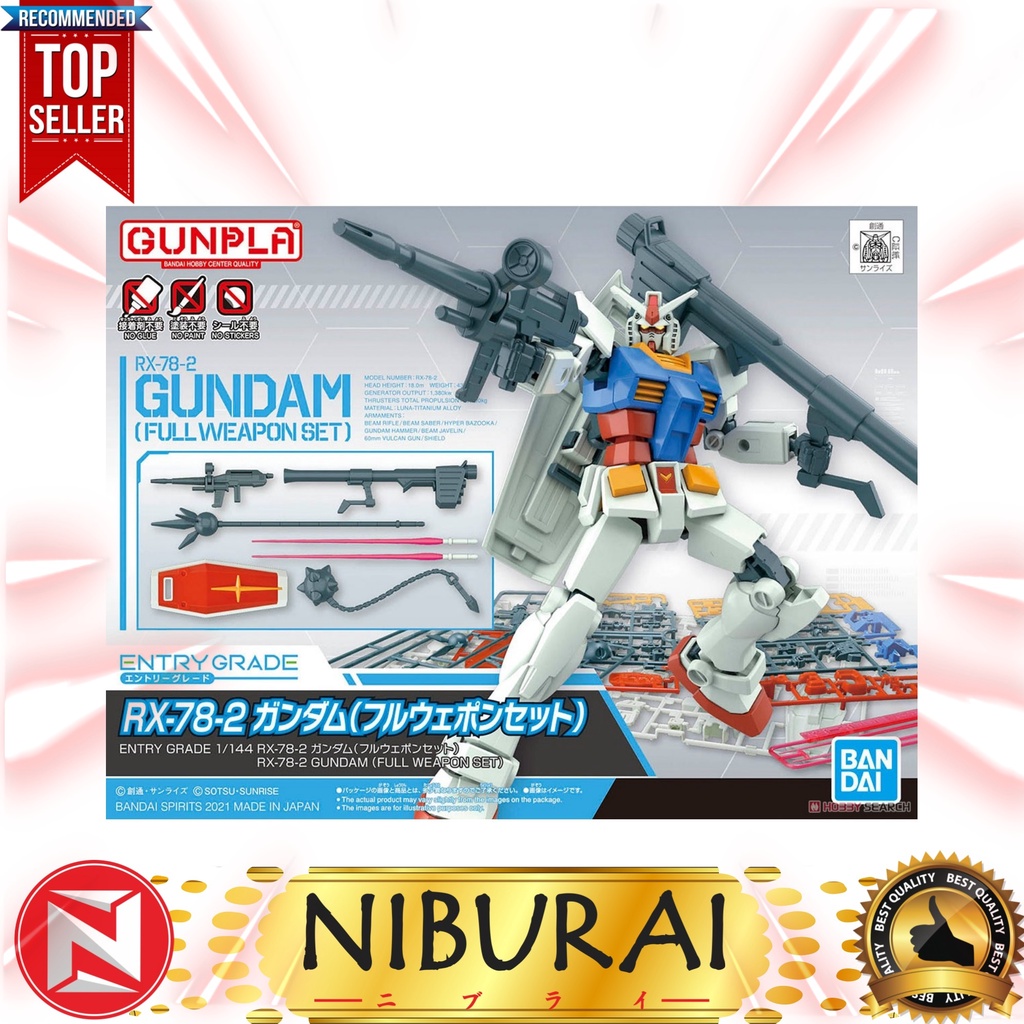 Jual 1/144 Entry Grade RX-78-2 Gundam Full Weapon Set | Shopee Indonesia