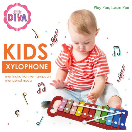 Jual Xylophone mainan edukasi musik gambang silofon Pukul Bunyi Ting ...