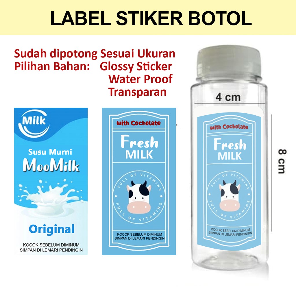 Jual STIKER LABEL PRODUK KEMASAN MINUMAN BOTOL SUSU PUDOT JUICE ISI 100 ...