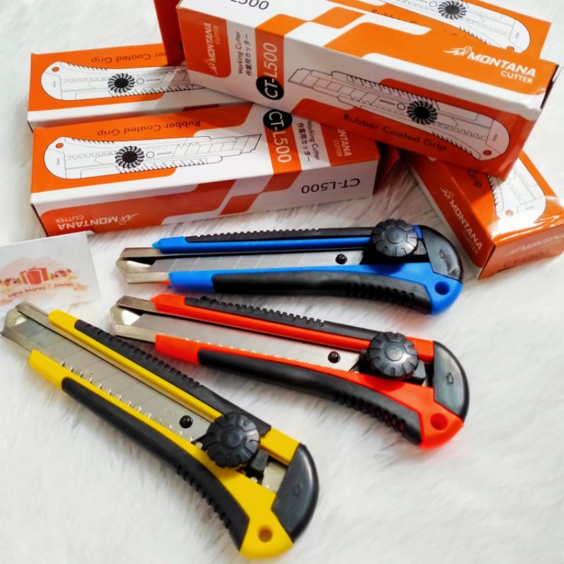 Jual Cutter Montana/ pisau Cutter super tajam warna warni / cutter ...