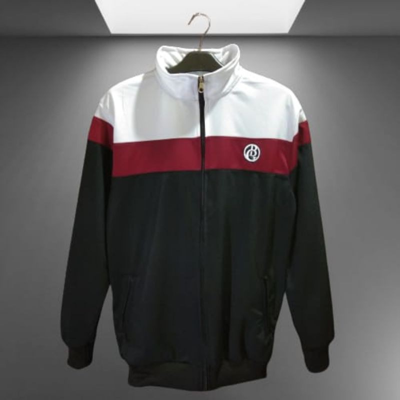 Jual Jaket tracktop hitam merah putih | Shopee Indonesia