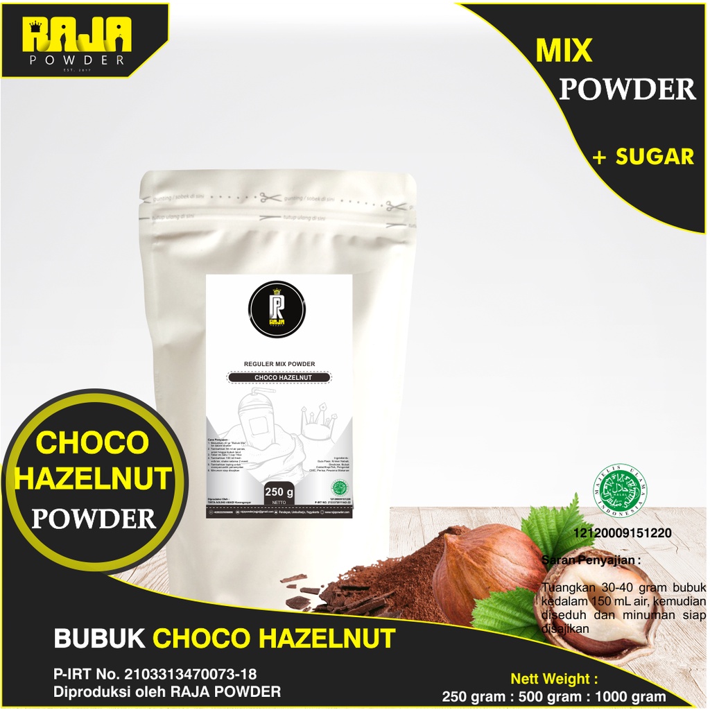 Jual Bubuk Coklat Hazelnut Bubuk Minuman Choco Hazelnut Powder 250 gram ...