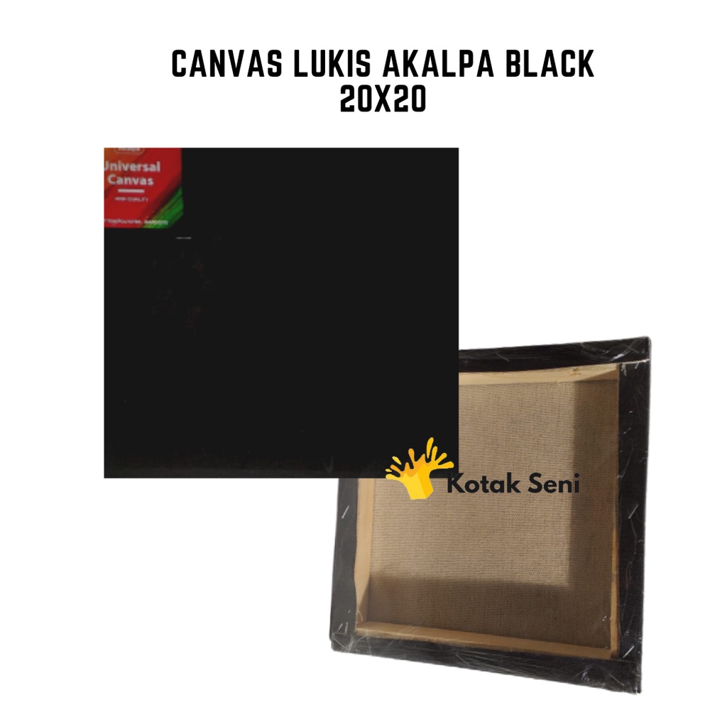 Jual CANVAS HITAM AKALPA 20x20 / Kanvas Lukis Hitam 20 x 20 CM / Canvas ...