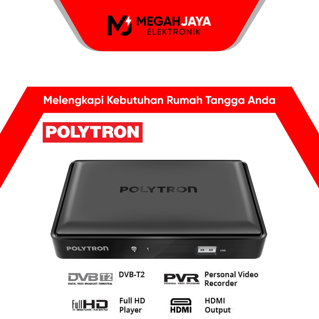 Jual [COD READY] POLYTRON STB SET TOP BOX TV DIGITAL DVB T2 / PENERIMA ...