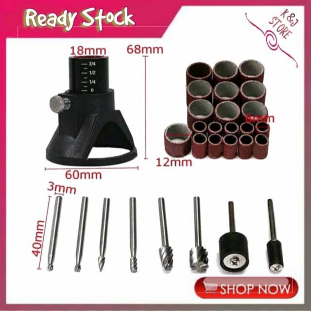 Jual 29pcs Stopper Locator Dudukan Bor Mini Grinder Dremel Tuner Mata ...