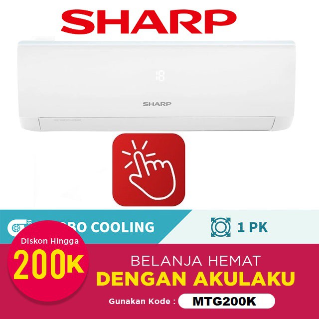 Jual SHARP AC 1 PK AH A9ZCY -LOW WATT-PASANG + PIPA 3MTR - RESMI | Shopee Indonesia