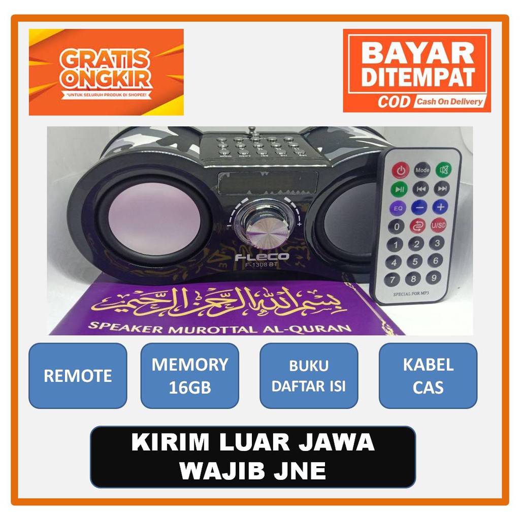 Jual [COD] SPEAKER ALQURAN MUROTTAL HAFIZ 30JUZ LENGKAP MEMORY BUKU ...