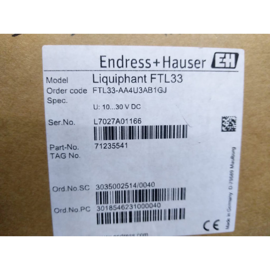 Jual ENDRESS + HAUSER Liquiphant FTL33 AA4U3AB1G7 | Shopee Indonesia