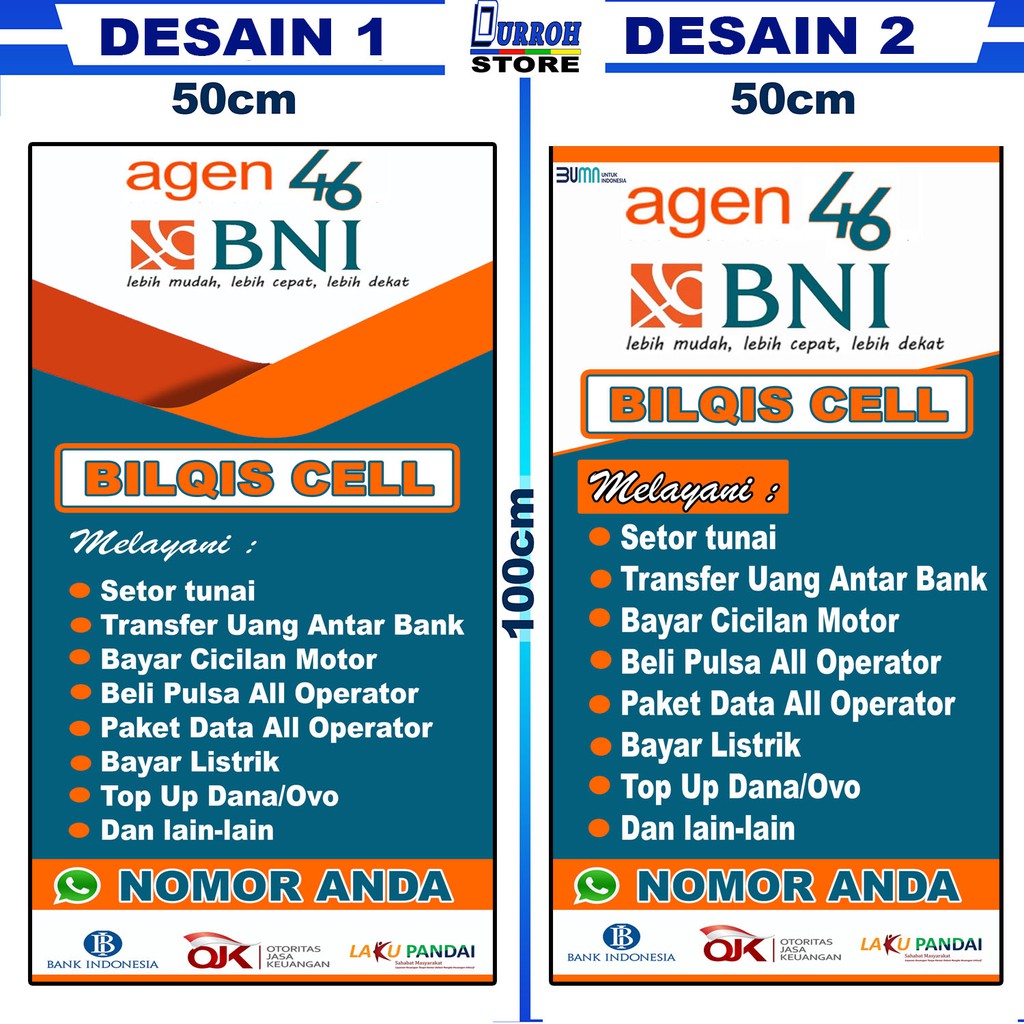 Jual Spanduk Banner Agen BNI 46 / BANK BNI VERSI VERTIKAL | Shopee ...