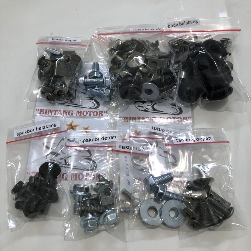 Jual Baut Full Set Baut Full Body Motor Yahama Vega R & Vega ZR ...