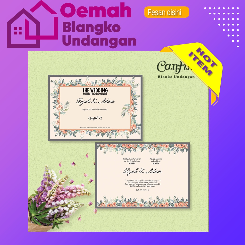 Jual Blangko Undangan CANTIK 71 HARGA MURAH | Shopee Indonesia