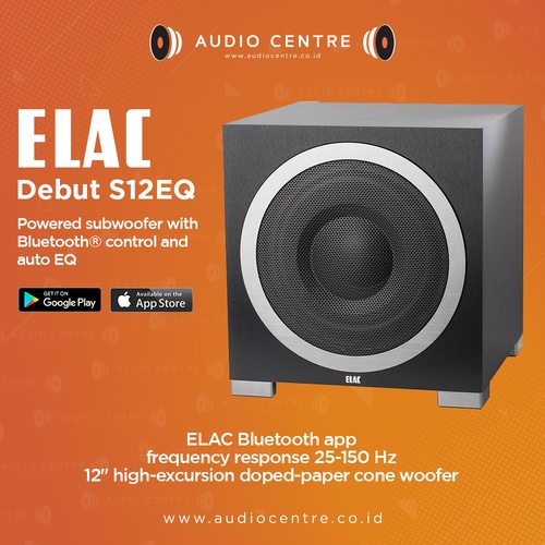 Jual Elac S12EQ Powered Subwoofer 1000 watts with application elac ...