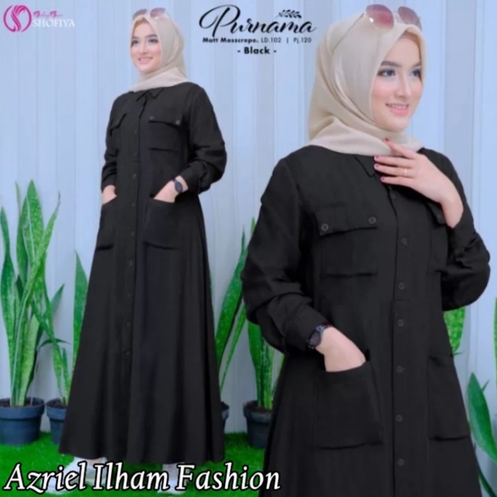 Jual Gamis Purnama Pakaian Wanita Muslim Kekinian Model Terbaru Gamis ...