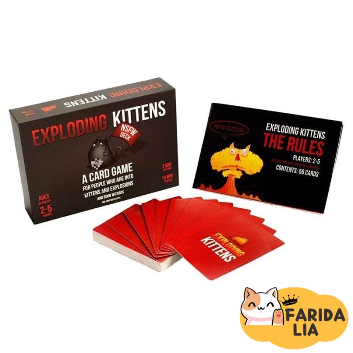 Jual Exploding Kittens Board Game - NSFW Edition ( BLACK ) | Shopee ...