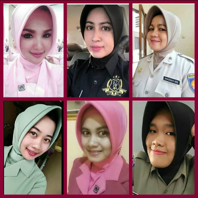 Jual Jilbab Lily seragam bhayangkari pns persit polwan | Shopee Indonesia