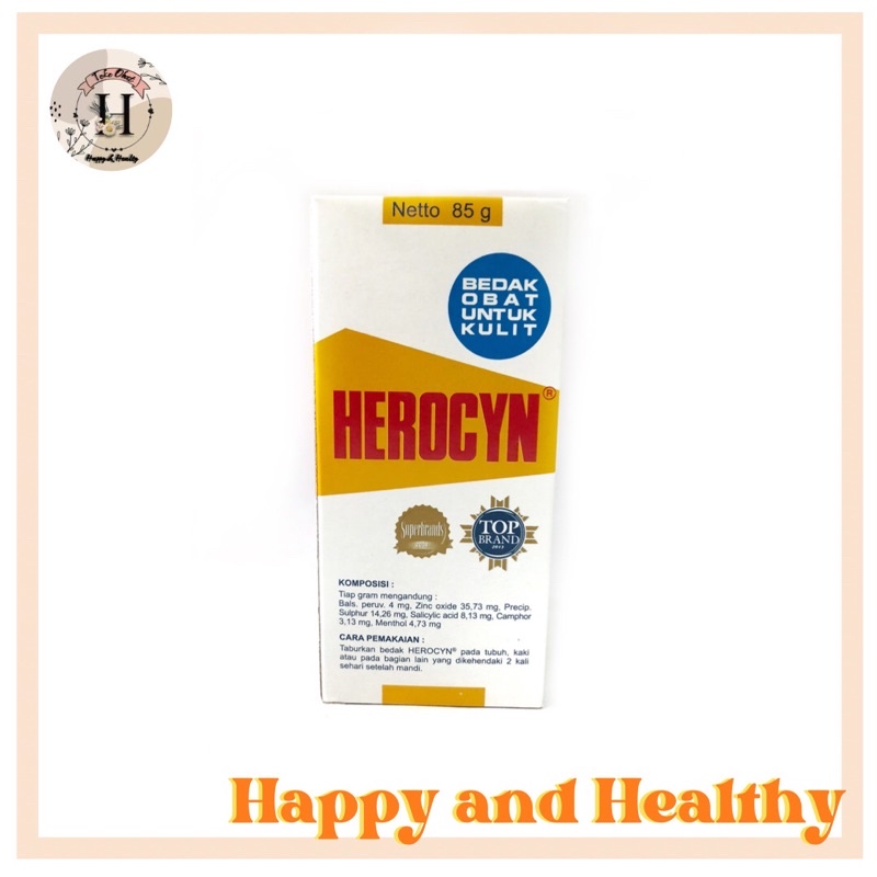 Jual Bedak Herocyn 85 gr kaleng (Bedak obat untuk kulit) | Shopee Indonesia
