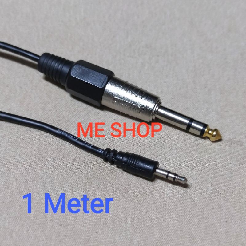Jual kabel jack trs 6.5mm stereo to jack audio aux 3.5mm | Shopee Indonesia