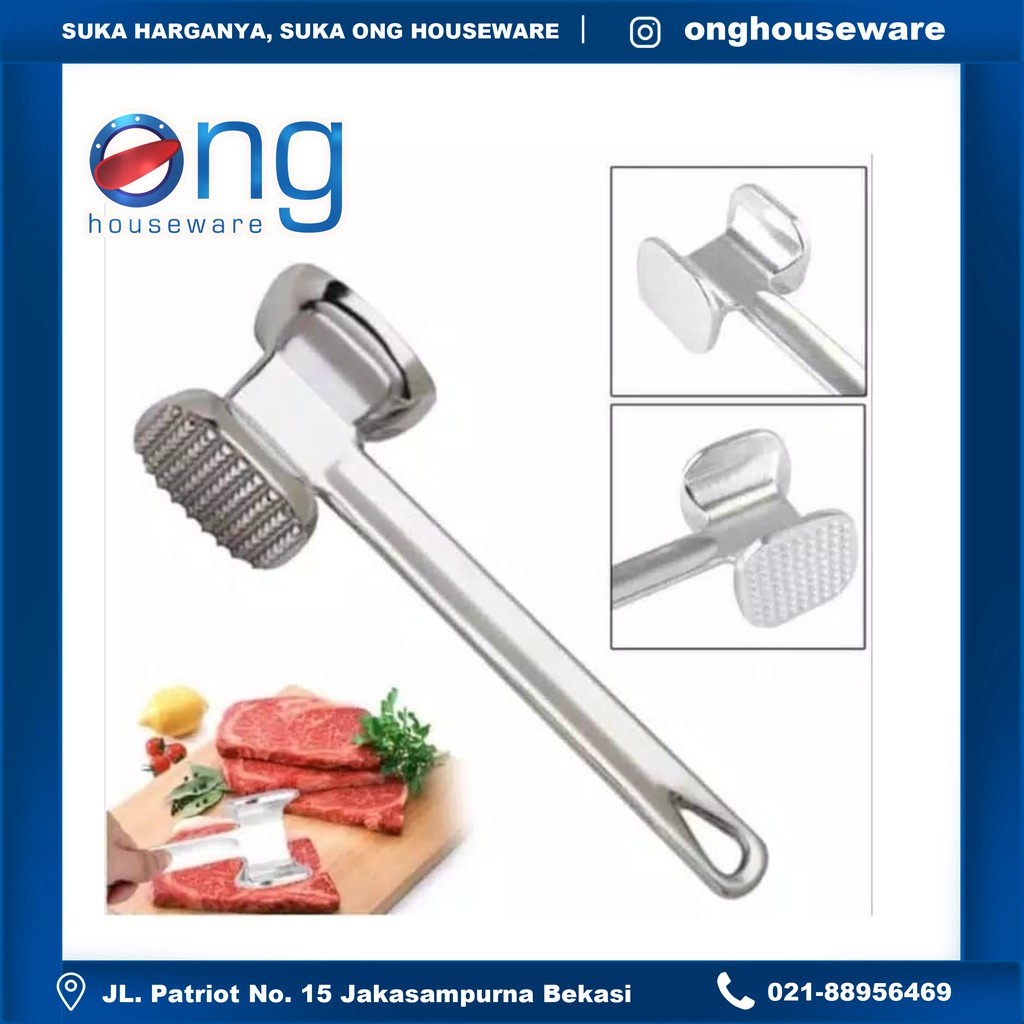 Jual Pemukul Pelembut Palu Hammer Daging Meat Tenderizer Alumunium ...