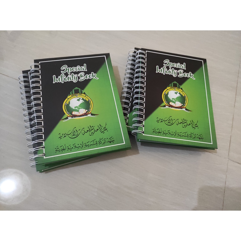 Jual Notebook Jilid Kawat Spiral A5 Custom Kertas HVS / Hardcover / 100 ...