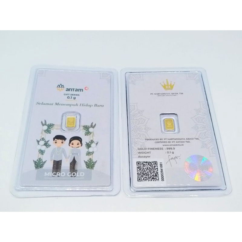 Jual GIFT SERIES ANTAM 0.10 GRAM, ANTAM, MICRO GOLD, EMAS KITA, LM HRTA ...