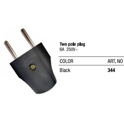 Jual Steker Broco 2 pole 344 two pole plug | Shopee Indonesia