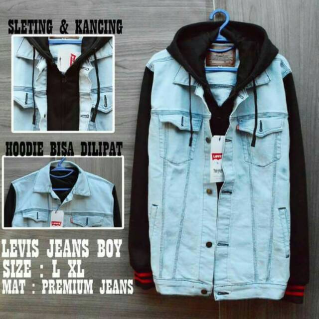 Jual Jaket Levis Hoodie Boy | Shopee Indonesia