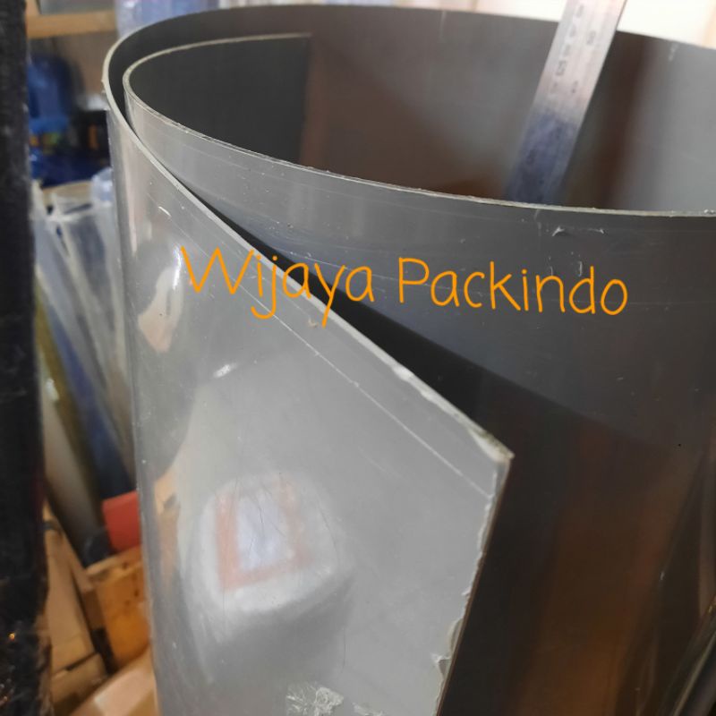 Jual Plat PVC Abu Abu Sheet 3mm x 20cm x 80cm / Plat PVC Grey Lembaran ...