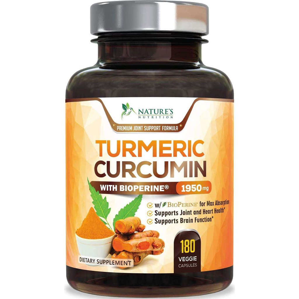 Jual Natures Nutrition Turmeric Curcumin with Black Pepper 1950 mg ...