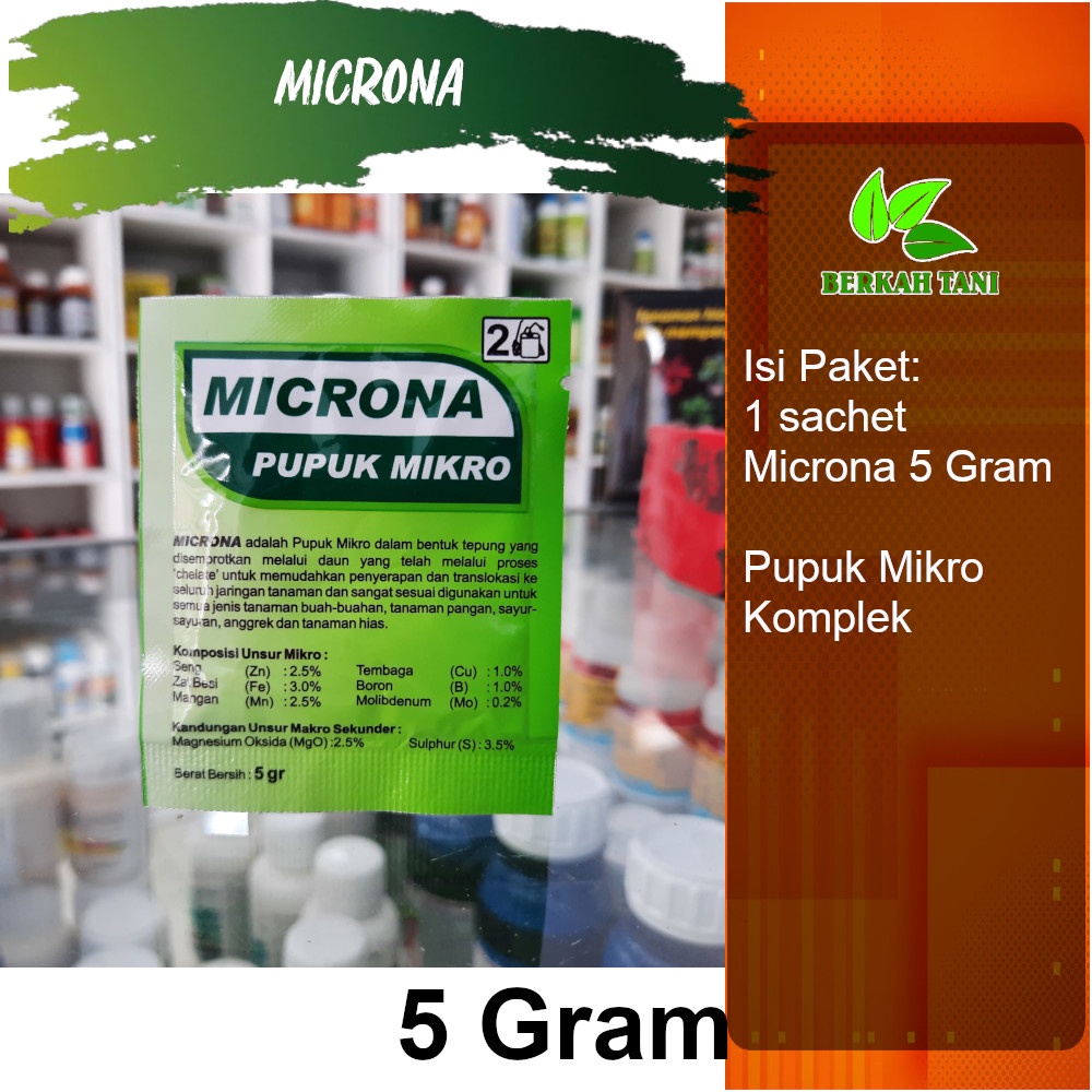 Jual Microna 5 Gram Mikrona 5 Gram Pupuk Mikro Komplek | Shopee Indonesia
