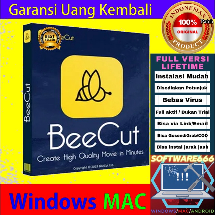 Jual Software Membuat Film Dari Footage: BeeCut 1.6 [WIN] | Shopee Indonesia