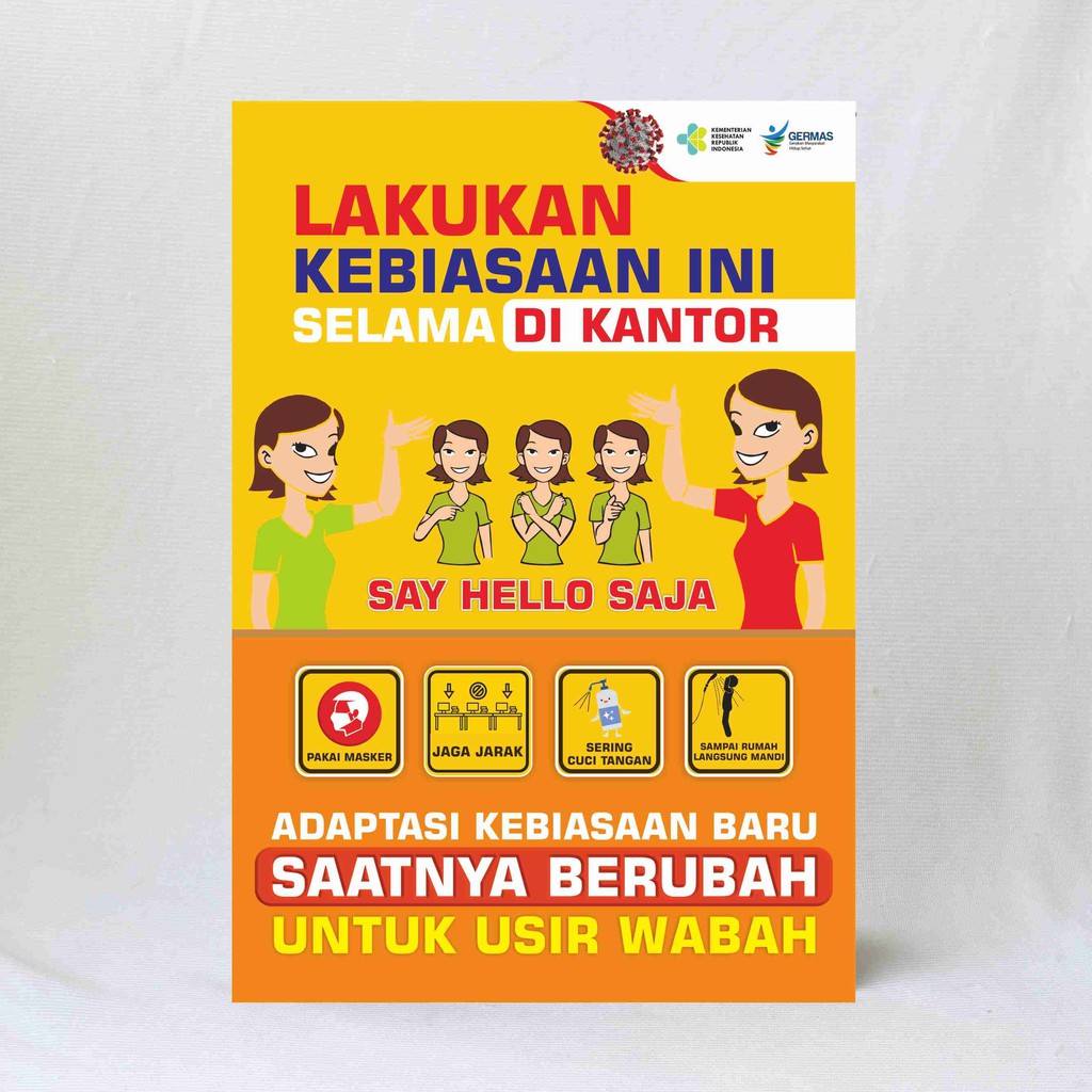 Jual Poster Kesehatan : Poster Adaptasi Kebiasaan Baru di Kantor ...