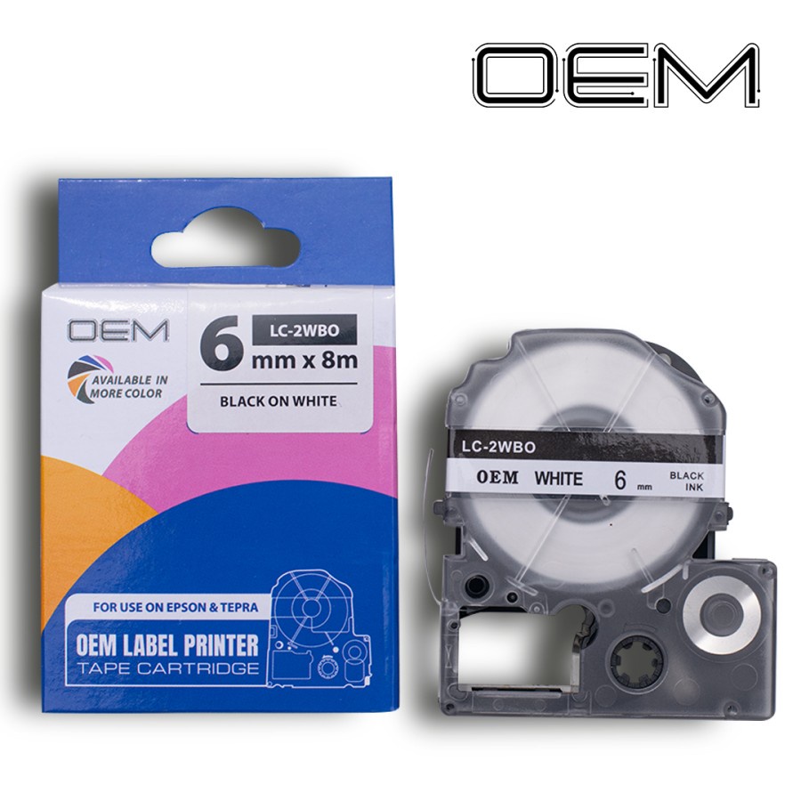 Jual LABEL TAPE 6mm X 8m FOR USE ON EPSON LABELWORKS (OEM) | Shopee ...