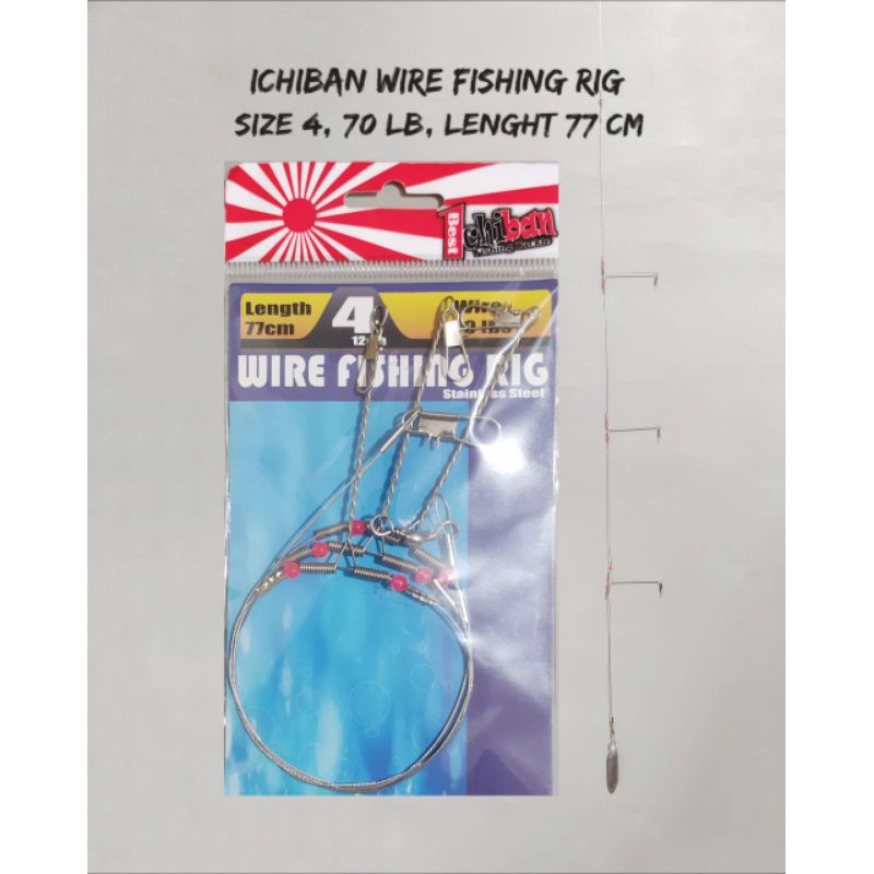 Jual ICHIBAN WIRE RIG FISHING 4 70 LB 77 CM | Shopee Indonesia