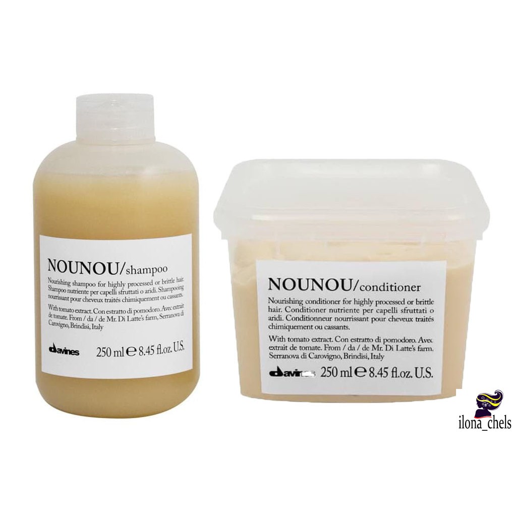 Jual Davines Nounou Shampoo 250ml + Davines Nounou Conditioner 250ml | Shopee Indonesia