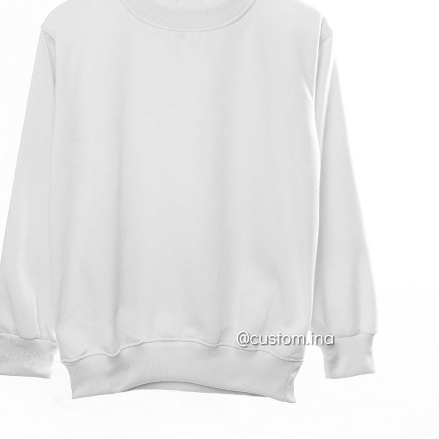 Jual Diskon19% [PREMIUM] Basic Sweater Putih Polos Crewneck Sweatshirt Pria Wanita Size M - XXL ...