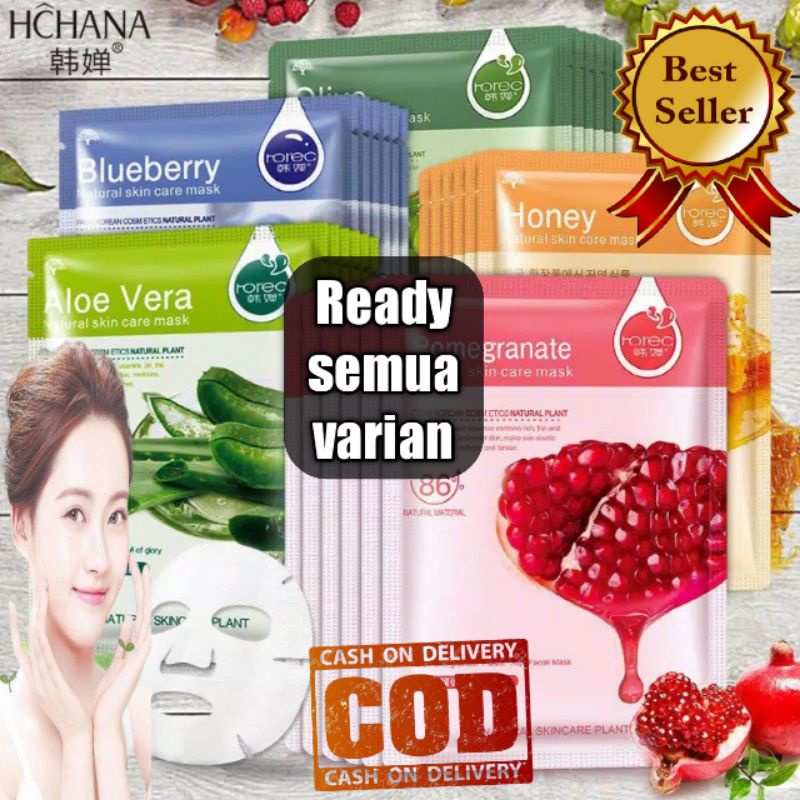 Jual ROREC HCHANA MASKER WAJAH ROREC / HCHANA NATURAL SIKINCARE MASK ...