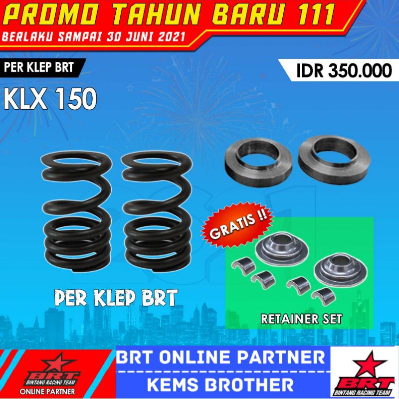 Jual PER KLEP ORIGINAL BRT KLX DAN CRF PLUS RETAINER KLEP DAN GANJELAN | Shopee Indonesia