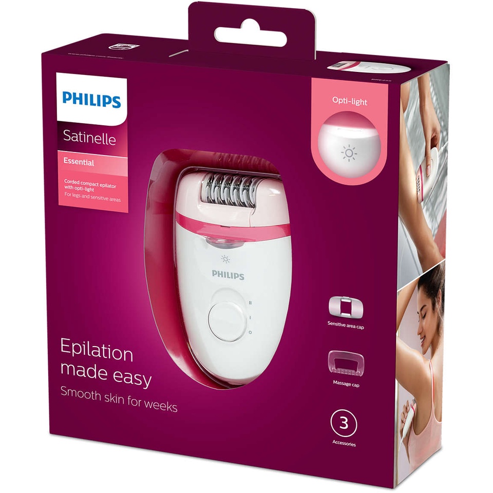 Jual PHILIPS Satinelle Essential Corded Compact Epilator BRE255/00 | Shopee Indonesia
