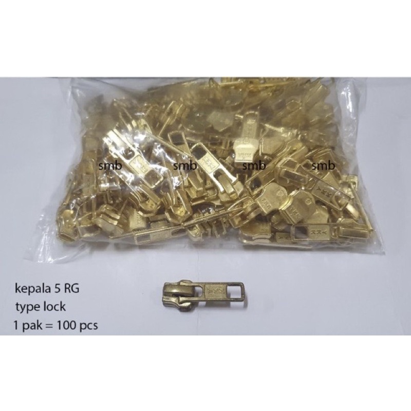 Jual Kepala Risleting / kepala resleting YKK 5 m besi untuk jaket kulit tidak bolak balik 1PAK ...